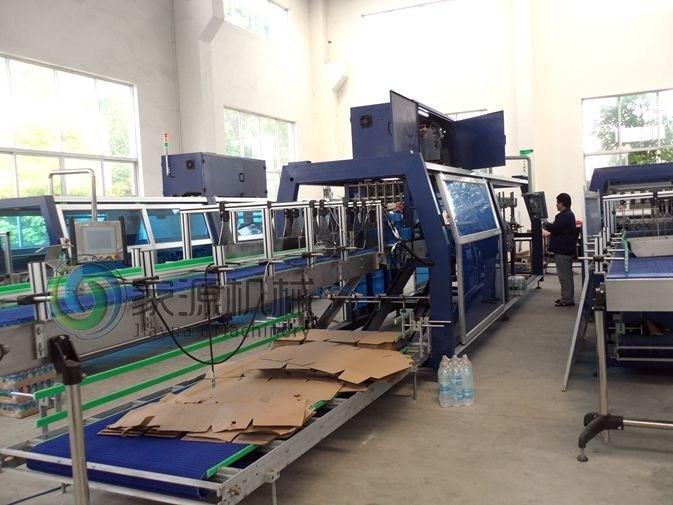 Sink Type Wrap Around Carton Packing Machine PLC Driven For Shampoo Bottle